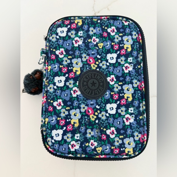 Kipling | Accessories | Kipling Blue Floral Pencil Case With Don The ...